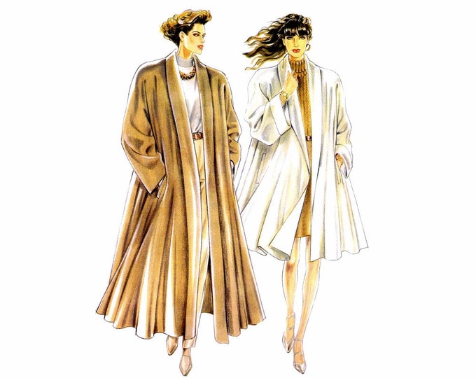 New Look 6938 Misses Swing Coat Pattern Full Figure Coat in Two Lengths ...