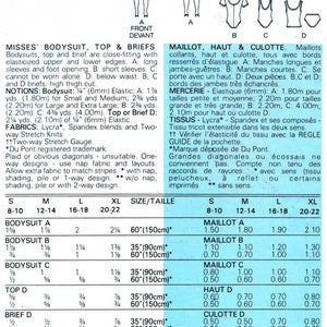 1980s Jayne Kennedy Bodysuit, Top and Briefs Butterick 6319 Vintage ...