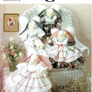 Stuffed Decorative Angel Bunnies With Wings and Clothes Faith Van ...