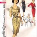 1960s Front Draped Cocktail Dress Simplicity 4228 Vintage Sewing ...