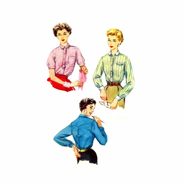1950s Shirt Pattern - Etsy