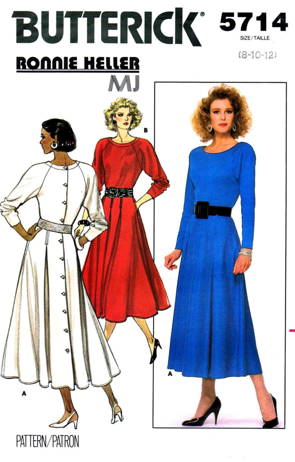 Ronnie Heller MJ Flared Pleated Skirt Dress Butterick 5714 | Etsy