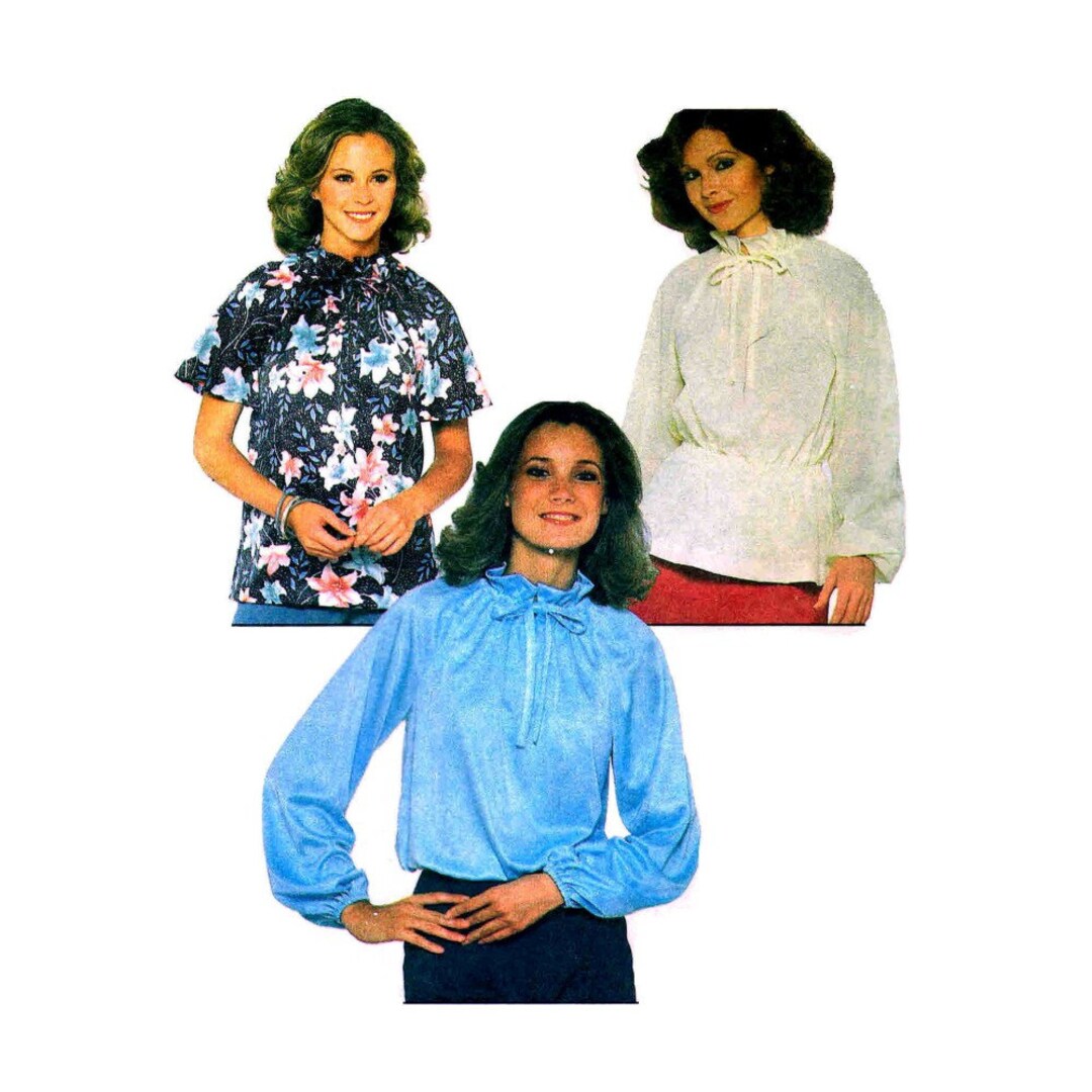 1970s Misses Pullover Blouse Simplicity 8293 Vintage Sewing Pattern ...