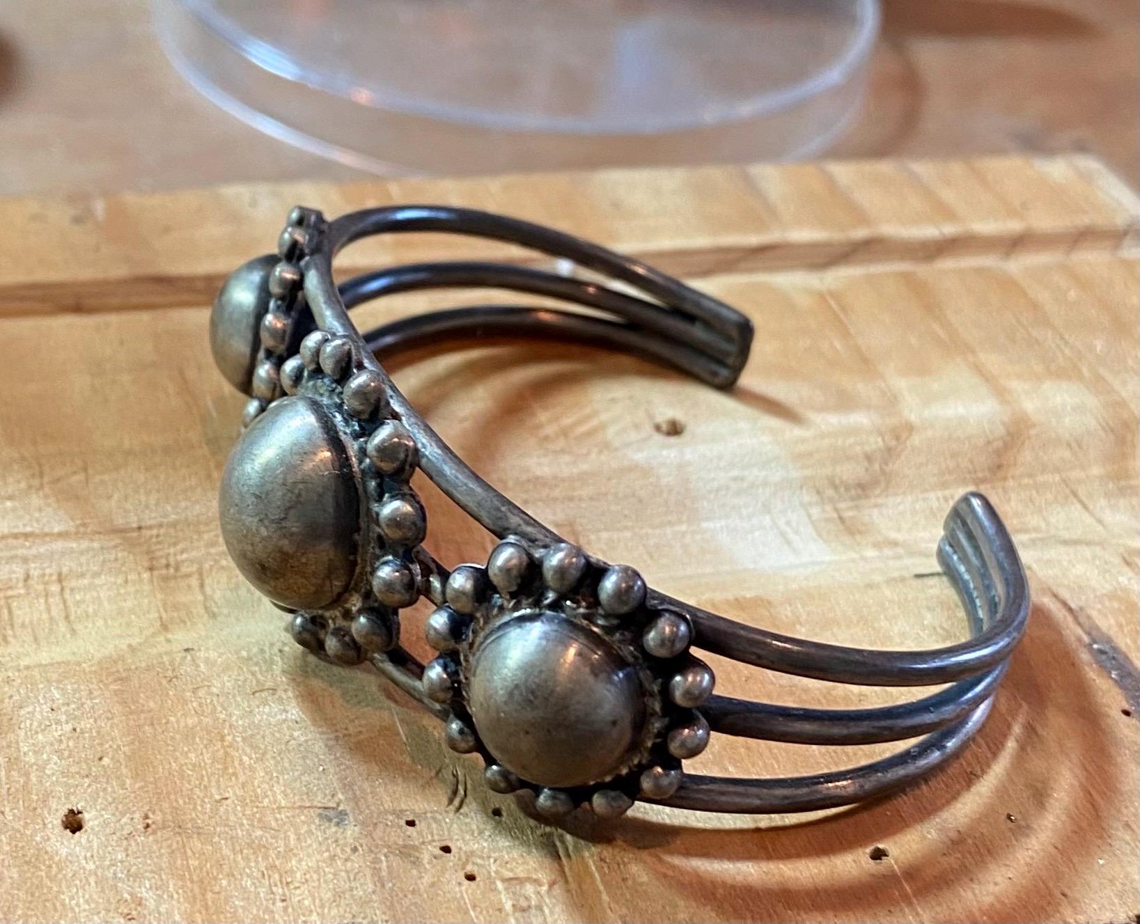 Silver Native American Style Cuff Bracelet -vintage Sale - Etsy