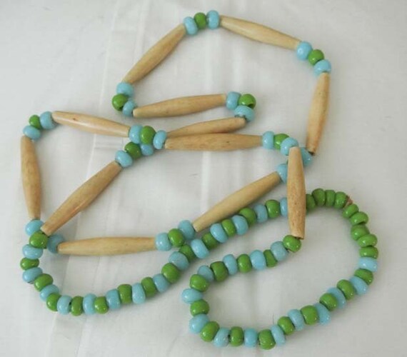 Eastern Woodlands Native American Necklace Bone Hairpipe Czechoslovakian Glass Trade Beads Sale Etsy