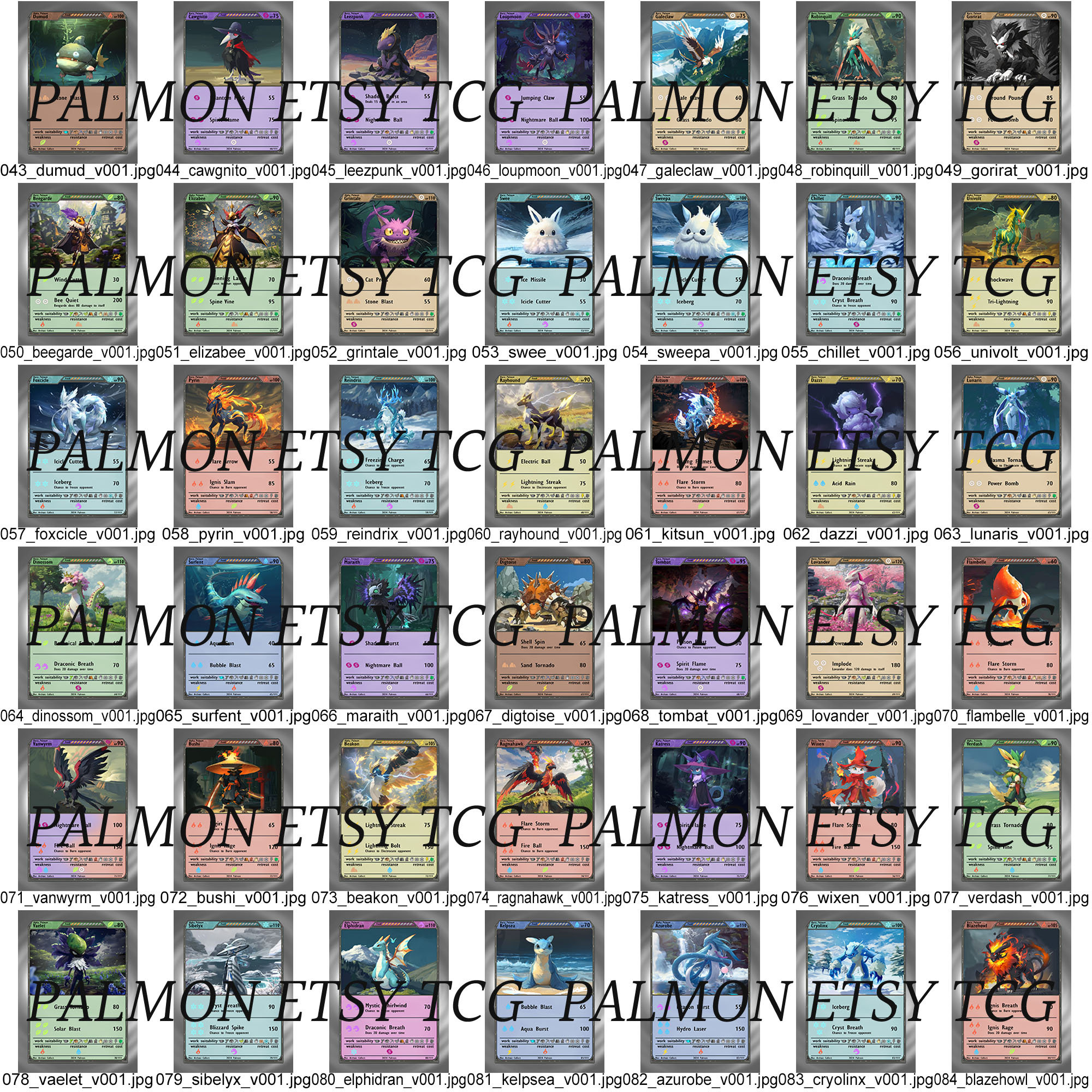 Palworld - Fan Art Trading Cards - Etsy