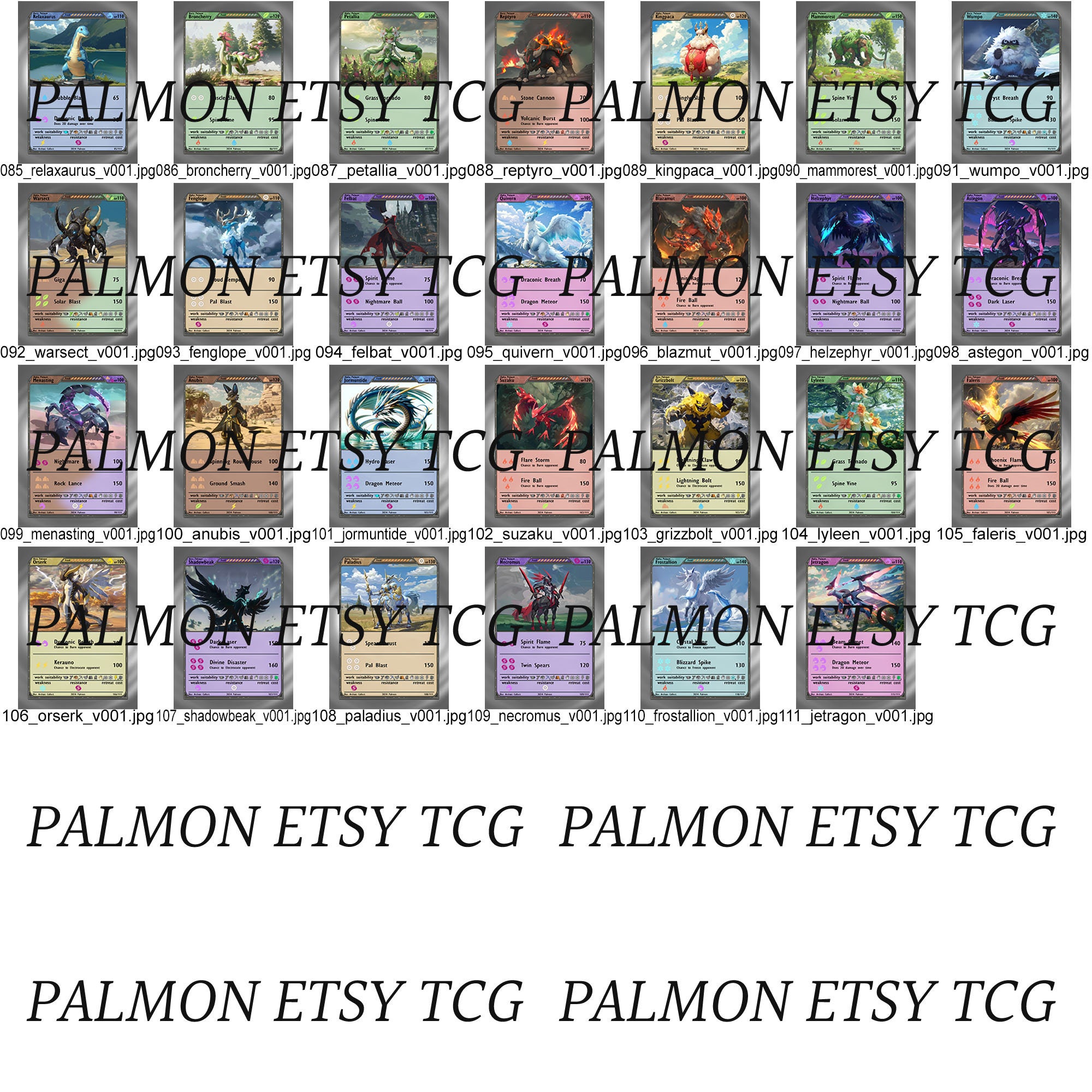 Palworld - Fan Art Trading Cards - Etsy
