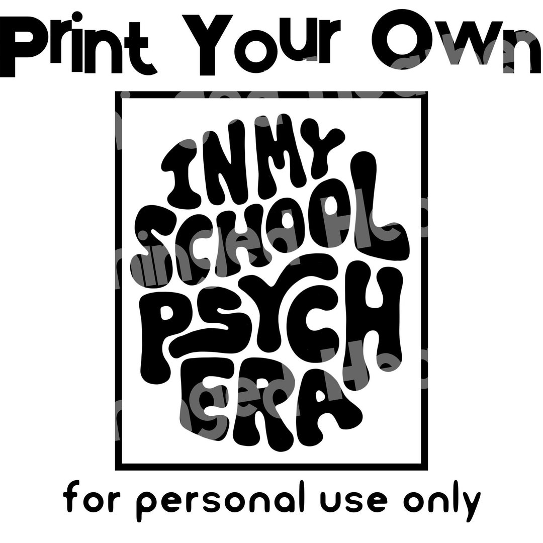 School Psych Era Word Art - Cricut/cnc/silhouette Cut File (digital ...