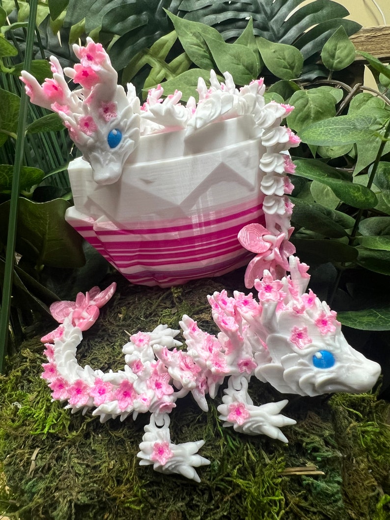 Baby Cherry Blossom Dragon 3D Print Cinderwing Multicolor Pink White ...