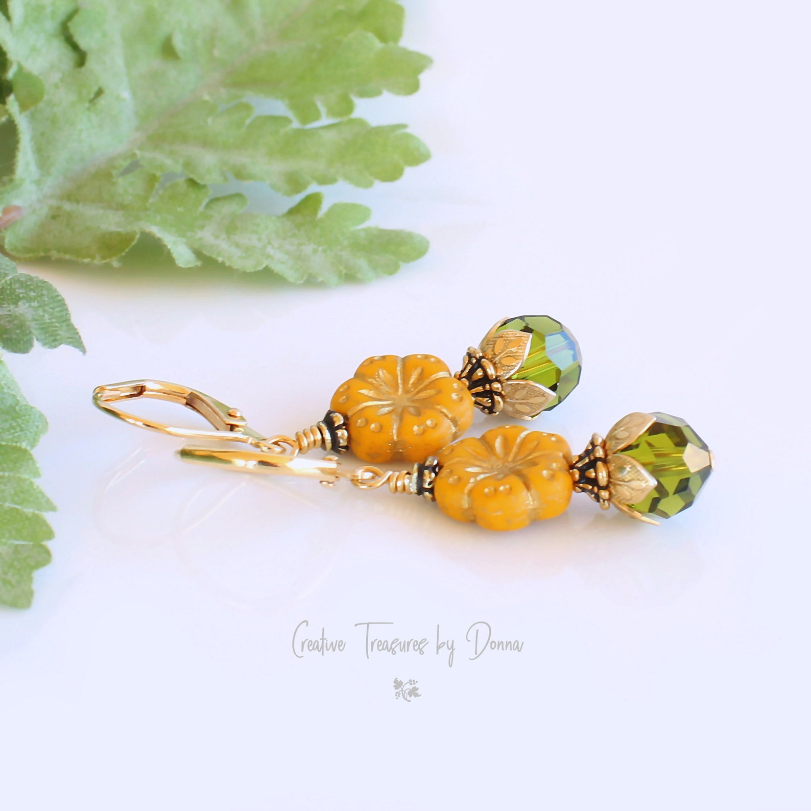 Yellow Flower Earrings Gold Plated Earrings Premium - Etsy