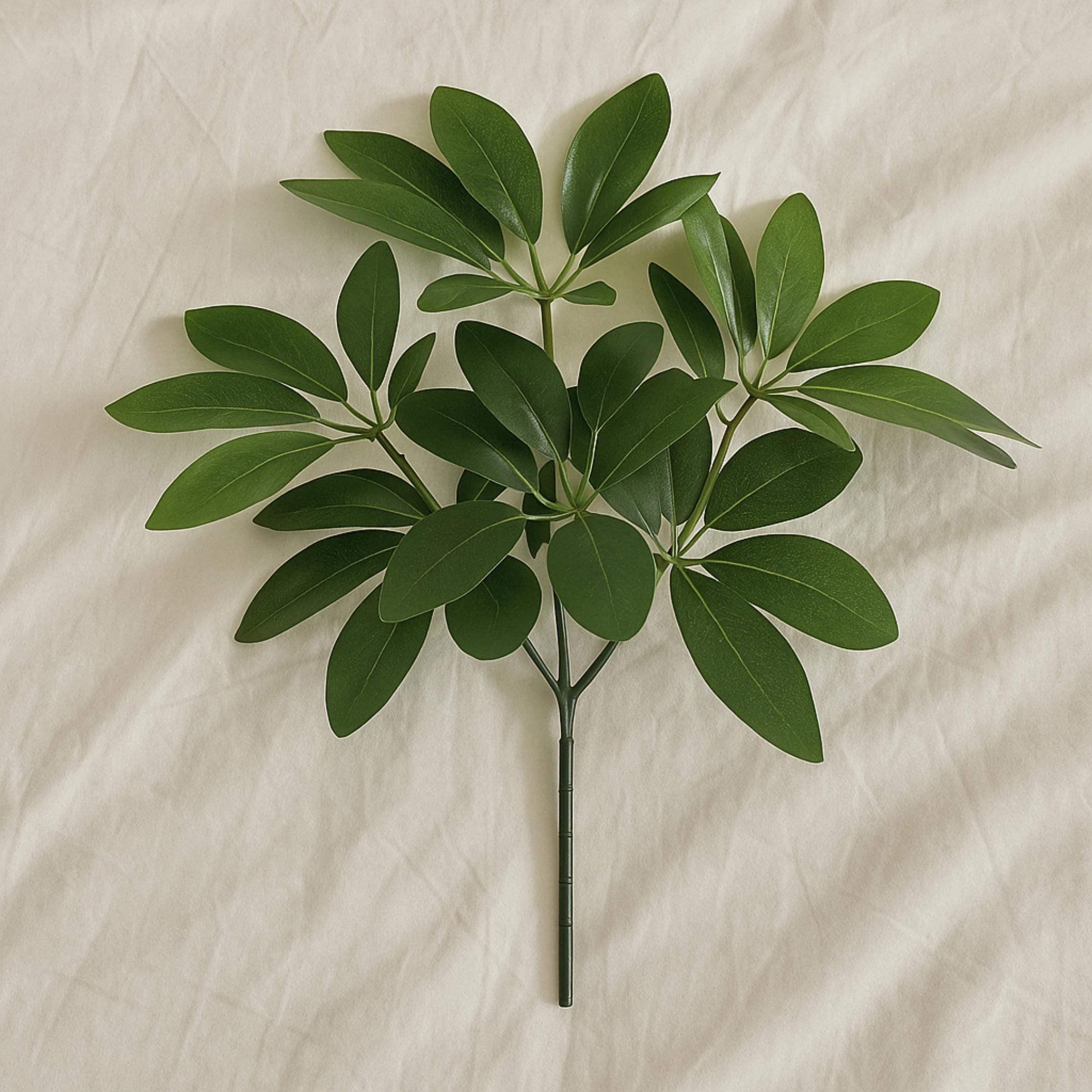 Artificial Banyan Tree Leaf Plant Decor – Realistic Faux Greenery With ...