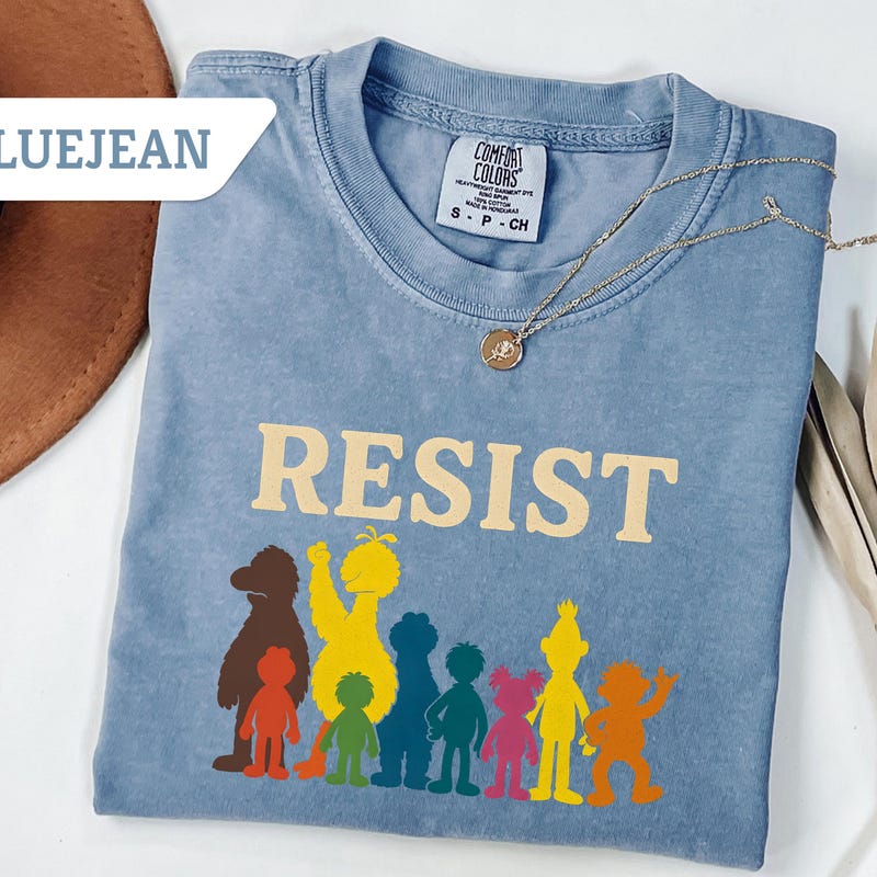 Resist Shirt Sesame Street - Etsy