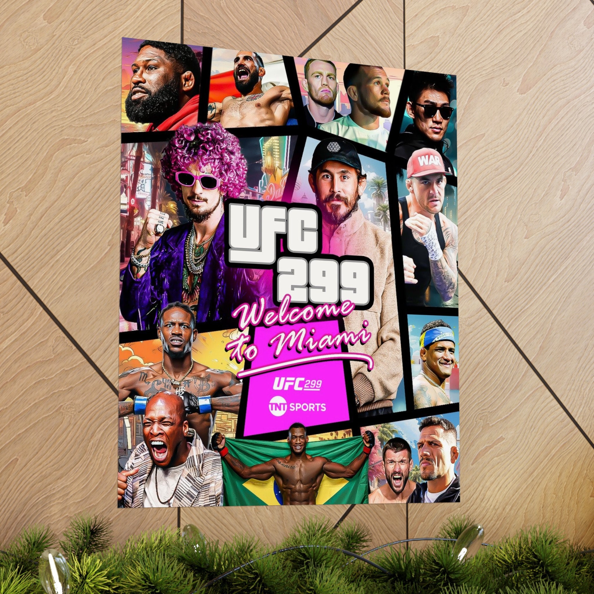 UFC 299 Miami Poster Limited Edition Wall Art Sean Suga O'malley Vs ...