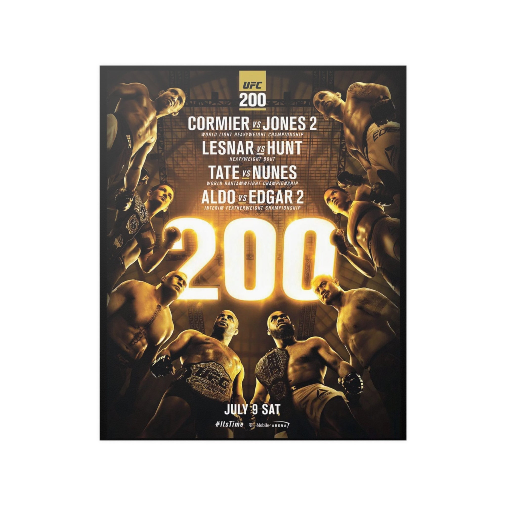 UFC 200 Poster Limited Edition Custom Jon Jones Cormier Brock Lesnar ...