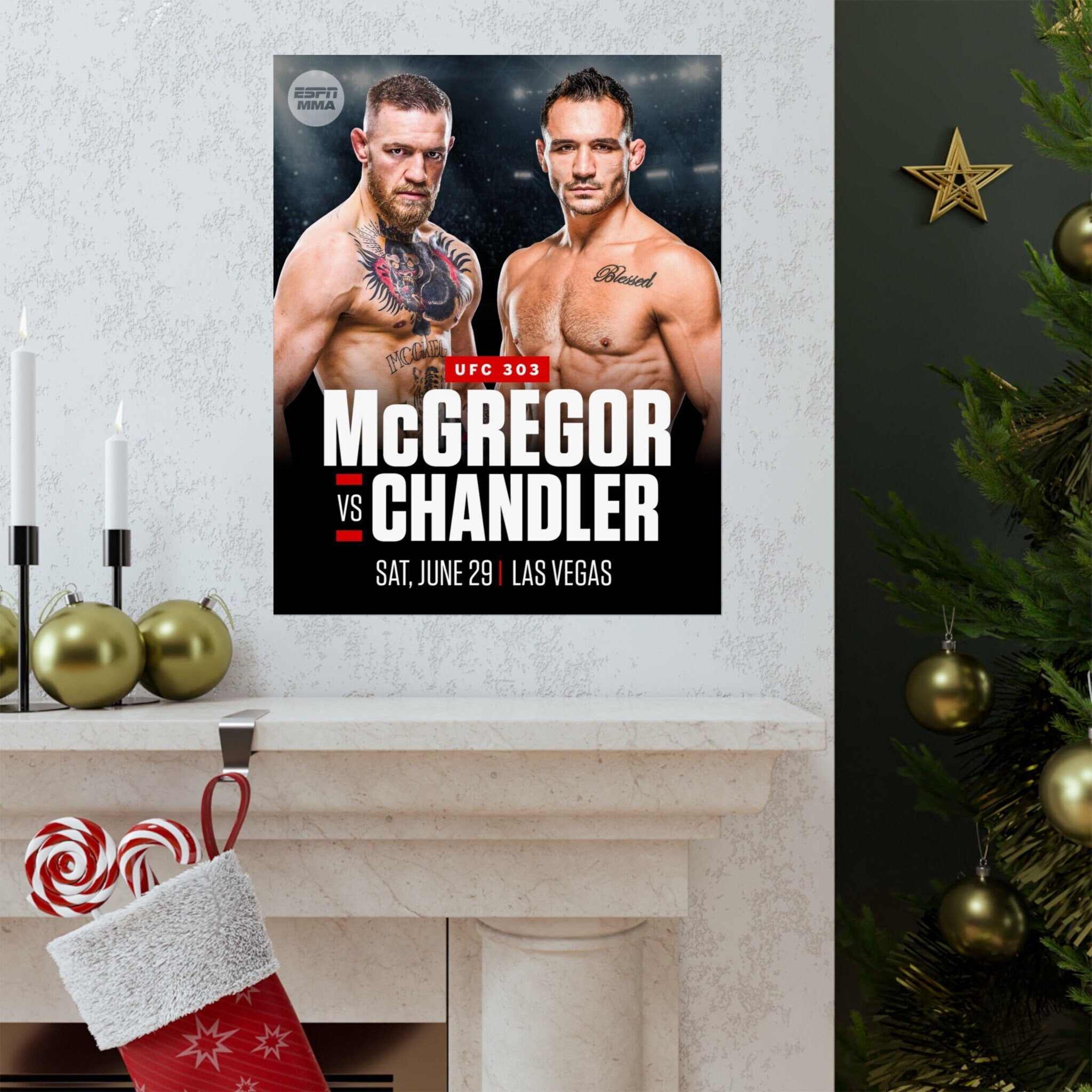 UFC 303 Poster Conor Mcgregor V Michael Chandler Matte Wall Art MMA ...