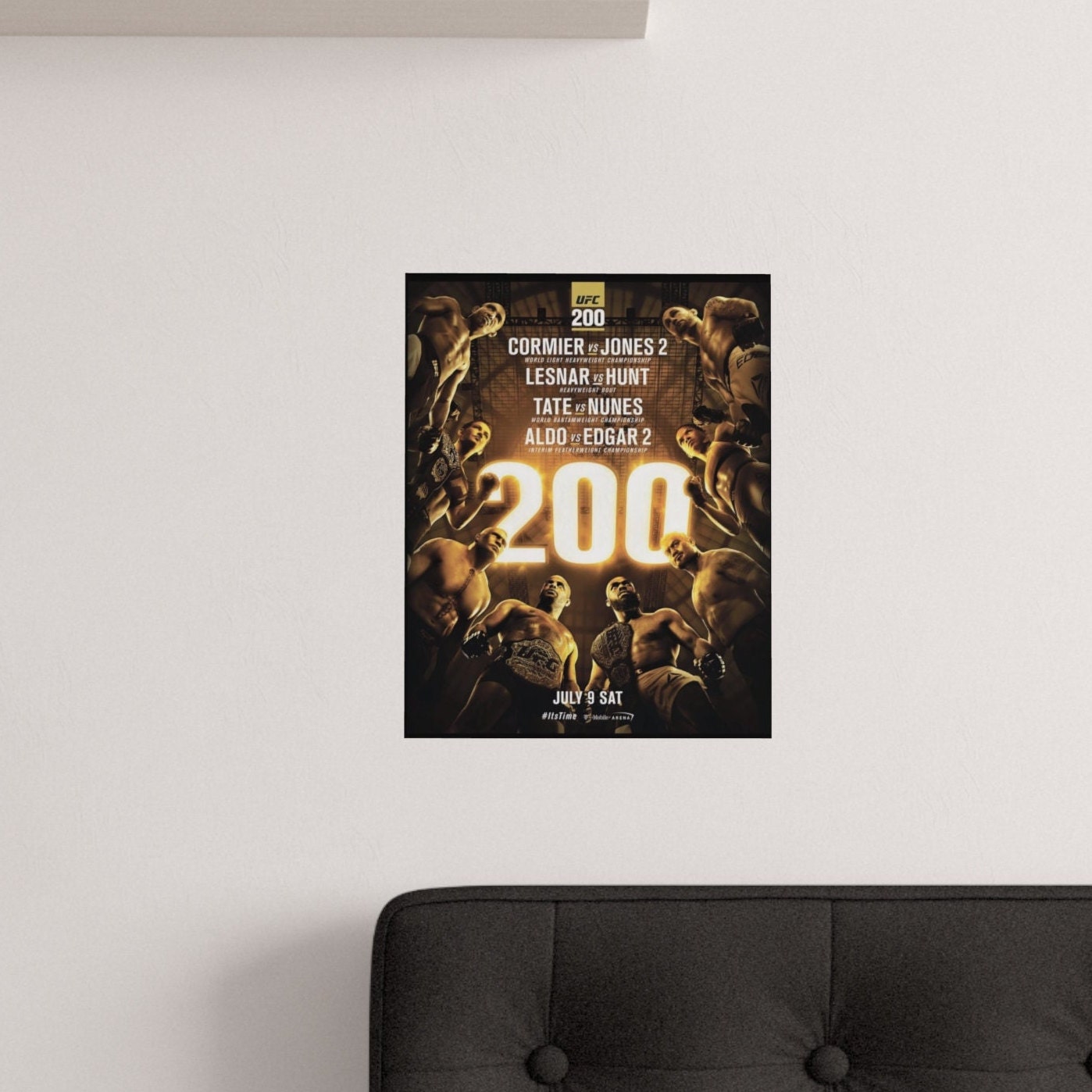 UFC 200 Poster Limited Edition Custom Jon Jones Cormier Brock Lesnar ...