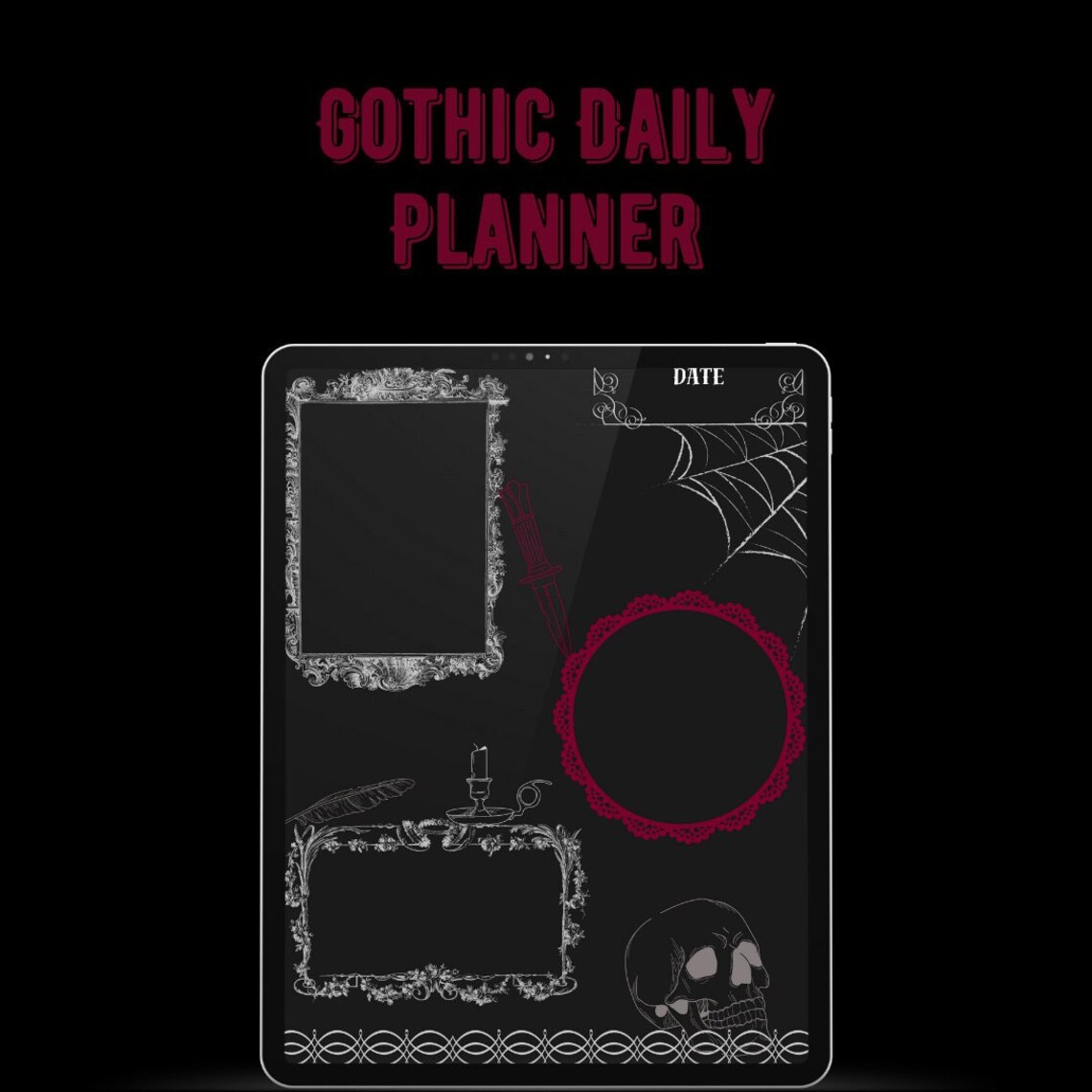 Gothic Victorian Daily Digital Planner Elegant and Functional Planner ...