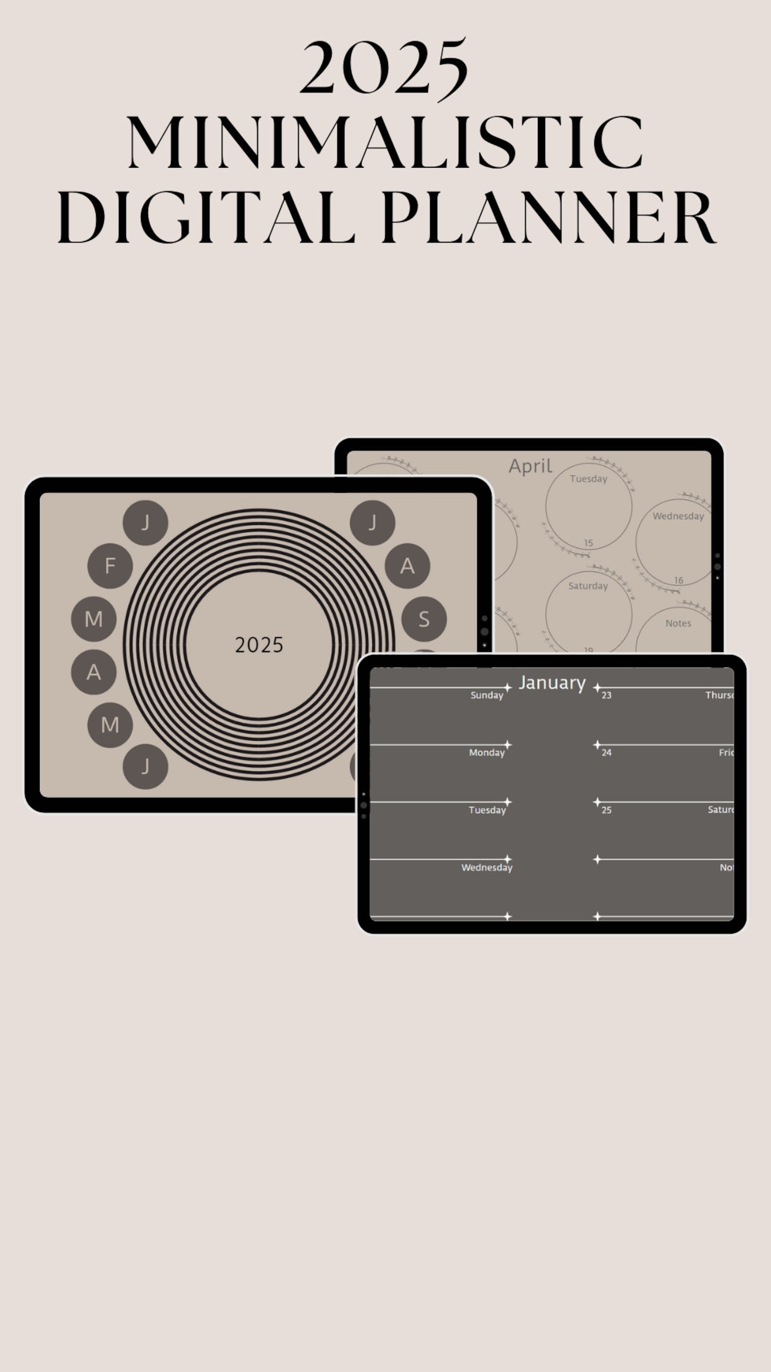 2025 Minimalistic Digital Planner - Etsy