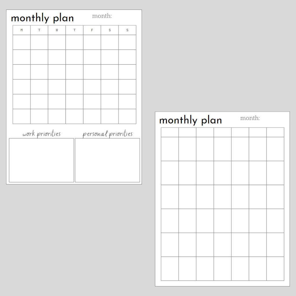 Printable Minimalist Simple Planner Pack | Simple Daily, Weekly ...