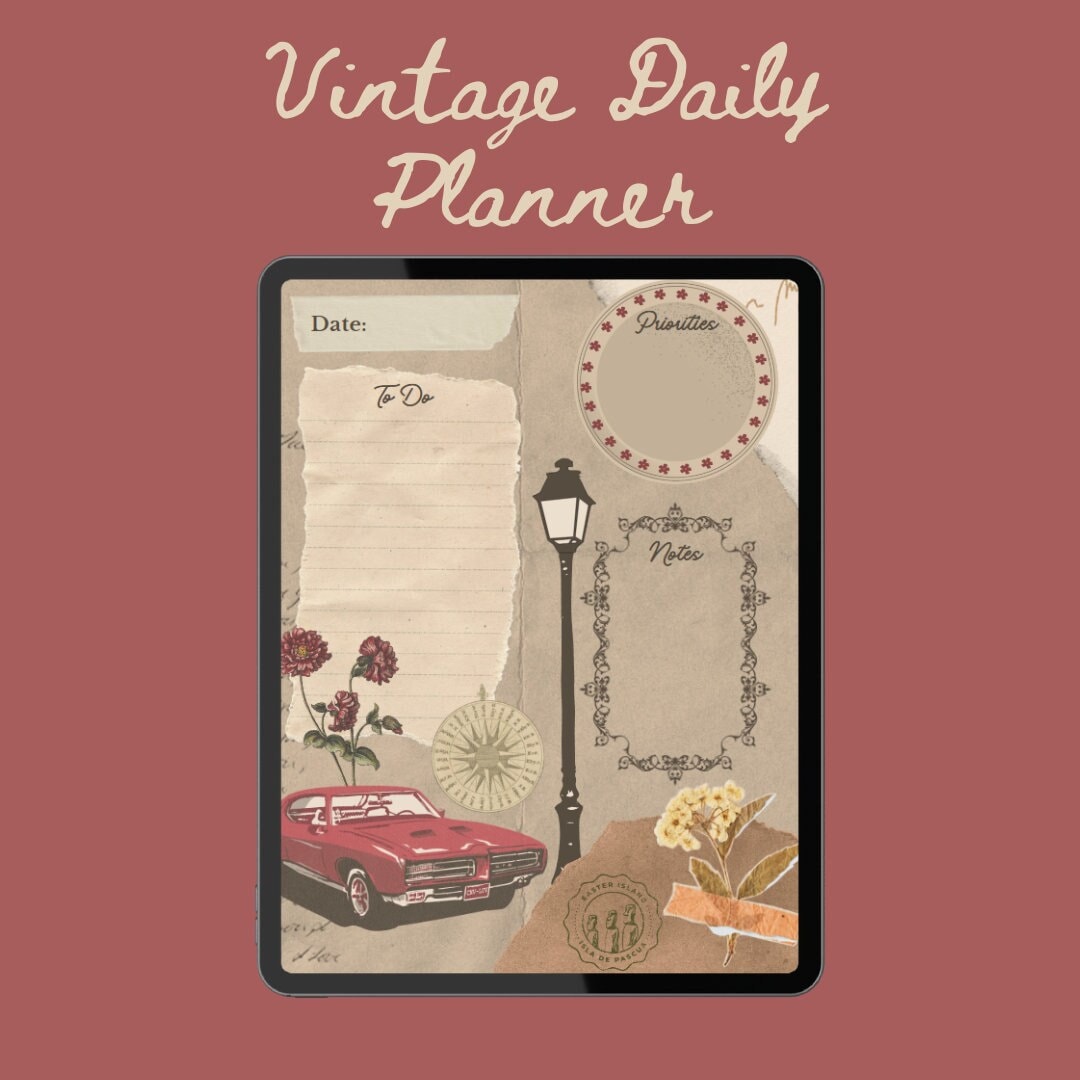 Vintage Daily Planner - Etsy