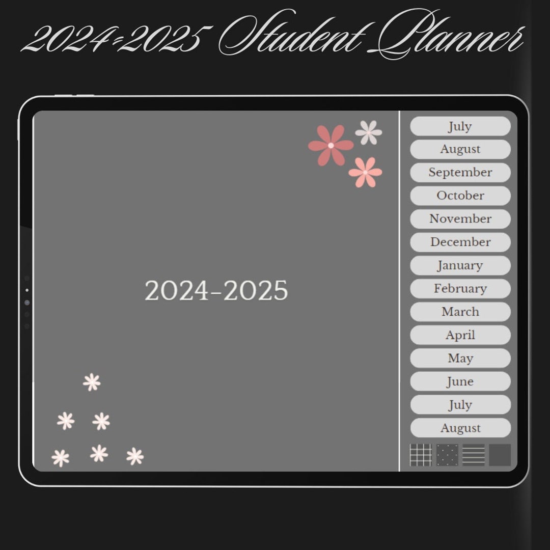 2024-2025 Student Work Digital Planner | Organizer Planner Scheduler ...