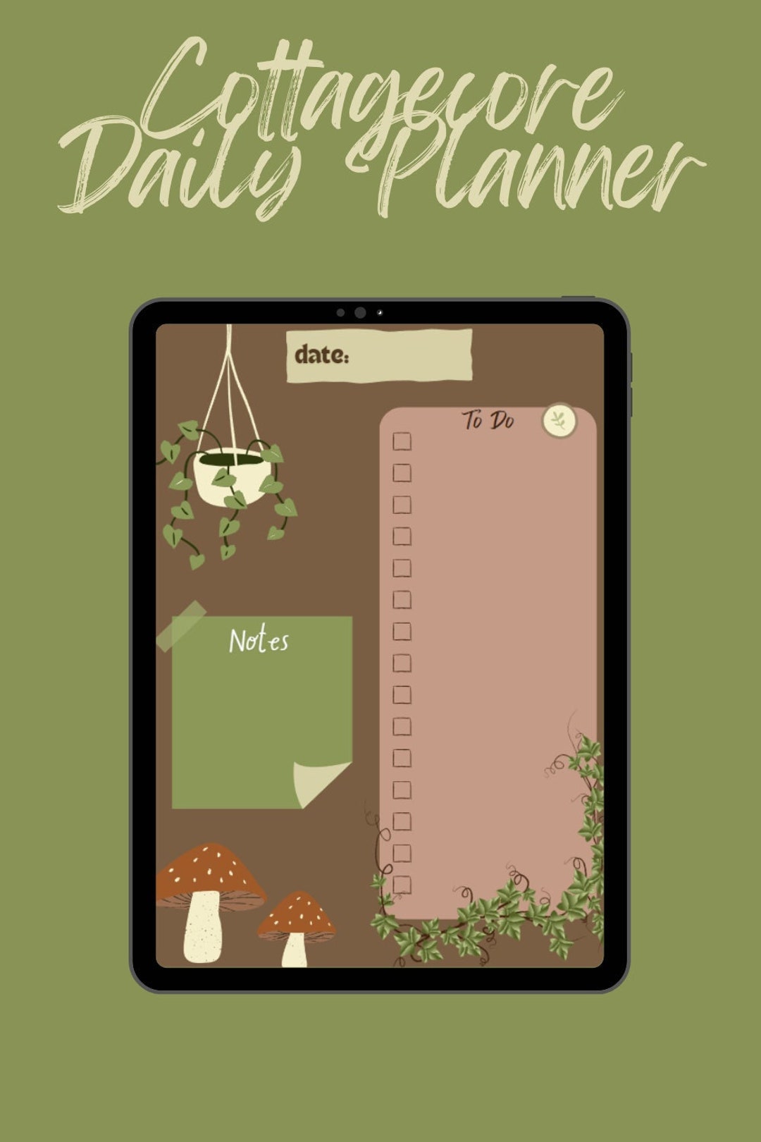 Cottagecore Daily Planner - Etsy