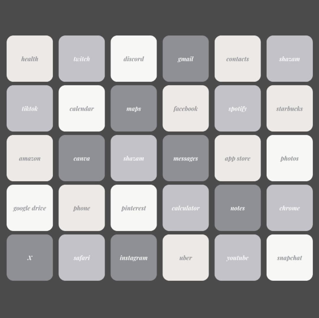Minimalistic App Icons (20+) - Etsy