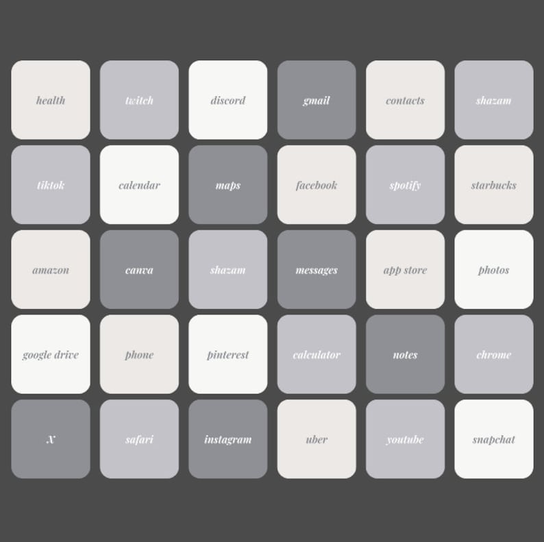 Minimalistic App Icons (20+) - Etsy