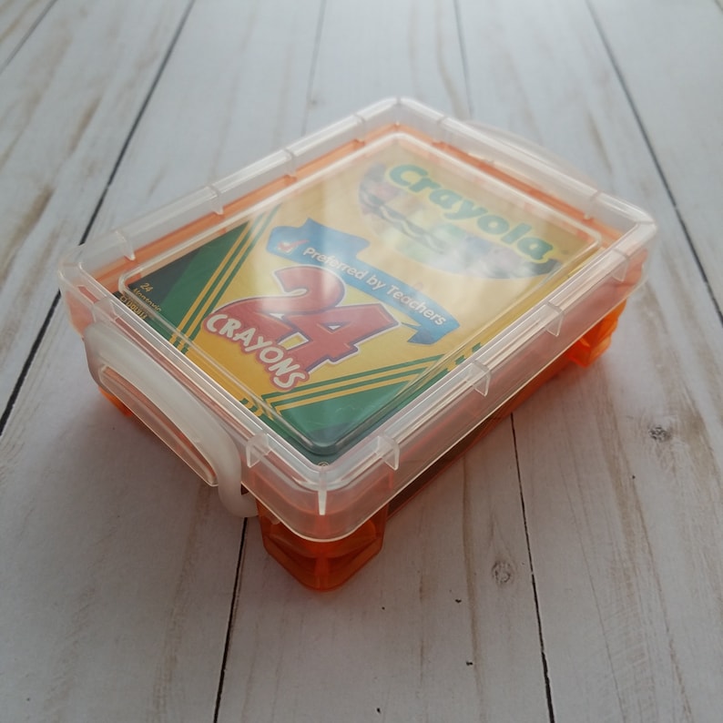 Personalized Student Name Clear Crayon Box Holder School - Etsy