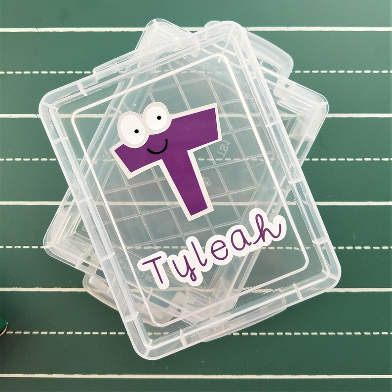 Personalized Student Name Clear Crayon Box Holder School | Etsy