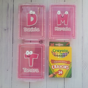 Personalized Student Name Crayon Box Holder, School Supplies, Teacher ...