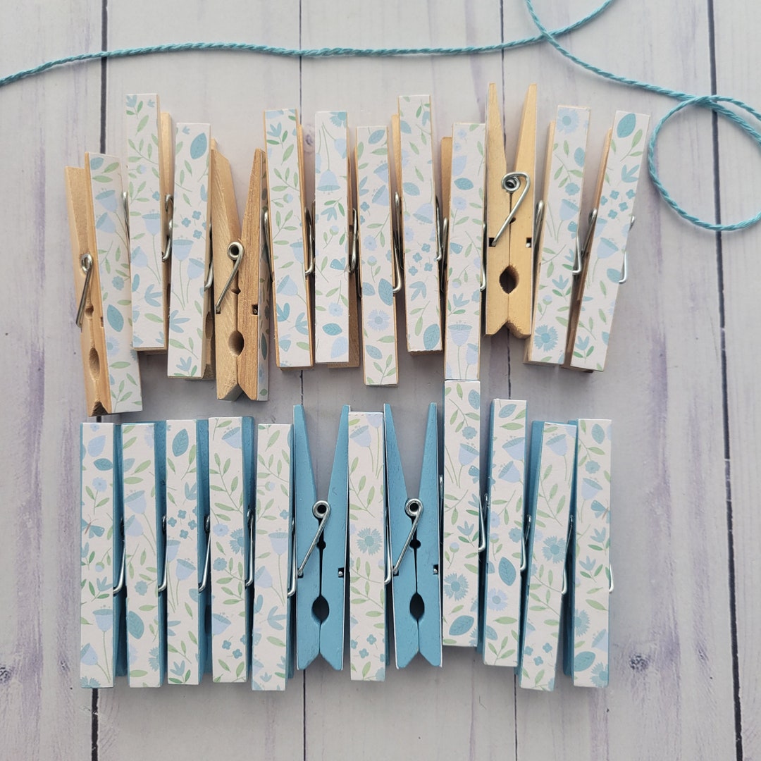 Wedding or Baby Shower Photo Clothesline, Blue Wild Flowers, Banner ...