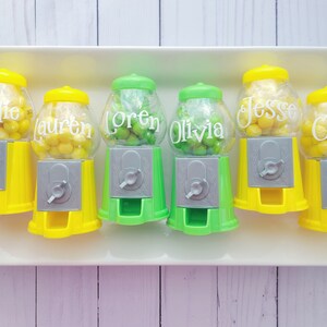Personalized Gumball Machine Birthday Party Favor Shower Gift Color ...