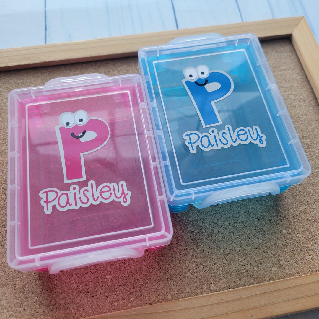 Personalized Name Crayon Box Holder, Student School Supplies, Teacher ...