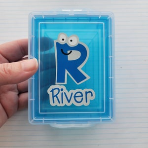 Personalized Student Name Crayon Box Holder, School Supplies, Teacher ...