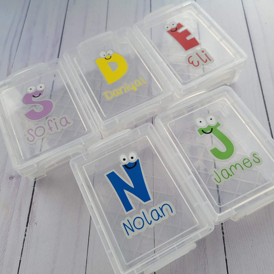 Personalized Student Name Clear Crayon Box Holder School - Etsy