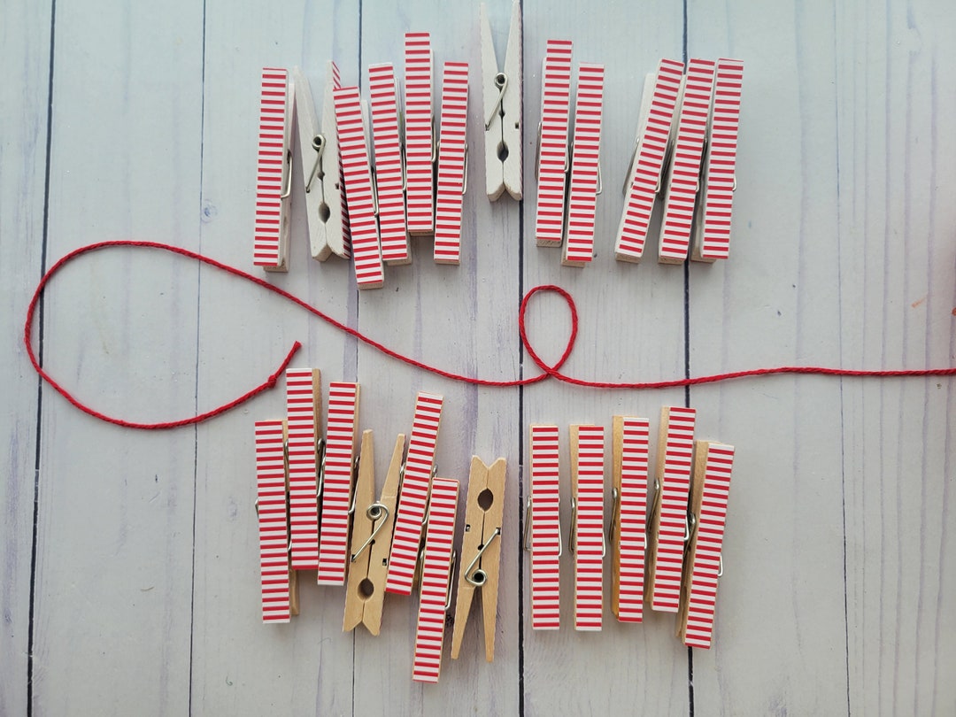 Photo Clothesline Christmas Gift Games Cards Candy Cane - Etsy