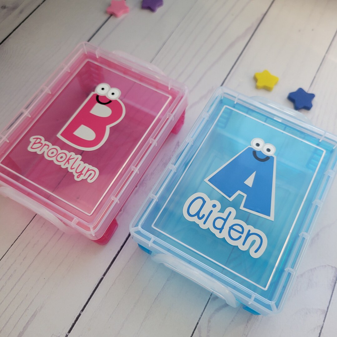 Personalized Student Name Crayon Box Holder, School Supplies, Teacher ...