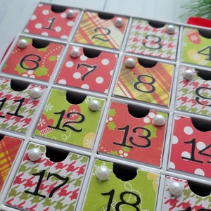 Small Chipboard Advent Calendar Contemporary Holiday Christmas Plaid ...