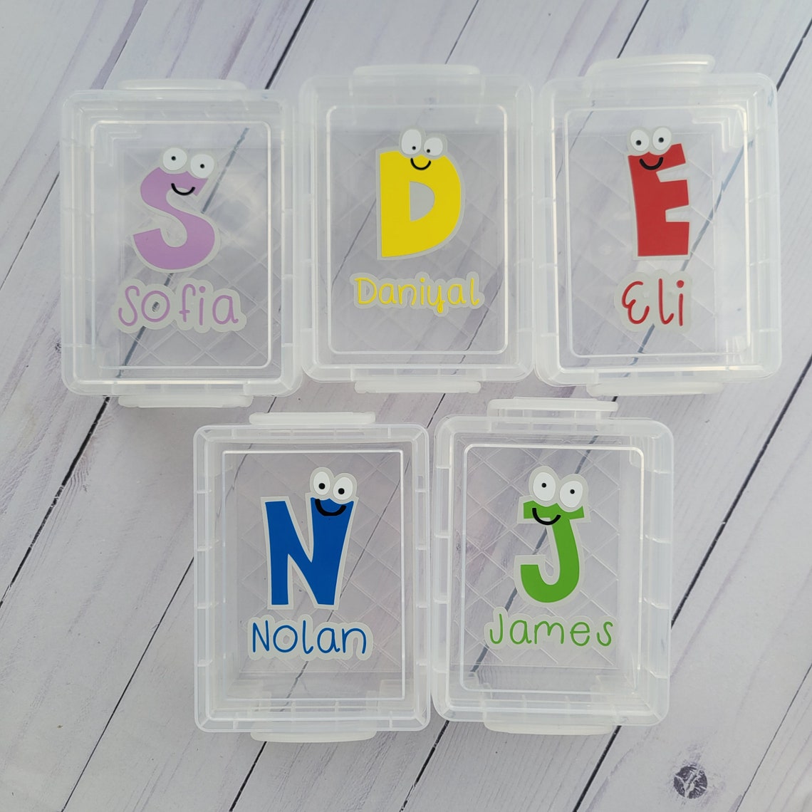 Personalized Student Name Clear Crayon Box Holder School | Etsy