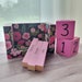 Perpetual Wooden Block Calendar, Pink Wild Roses Flowers, Black, Pastel ...