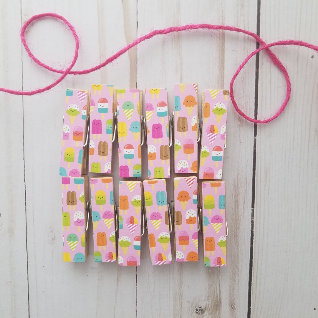 Photo Clothesline Garland - Summer Pops Popsicles Frozen Treats Ice ...