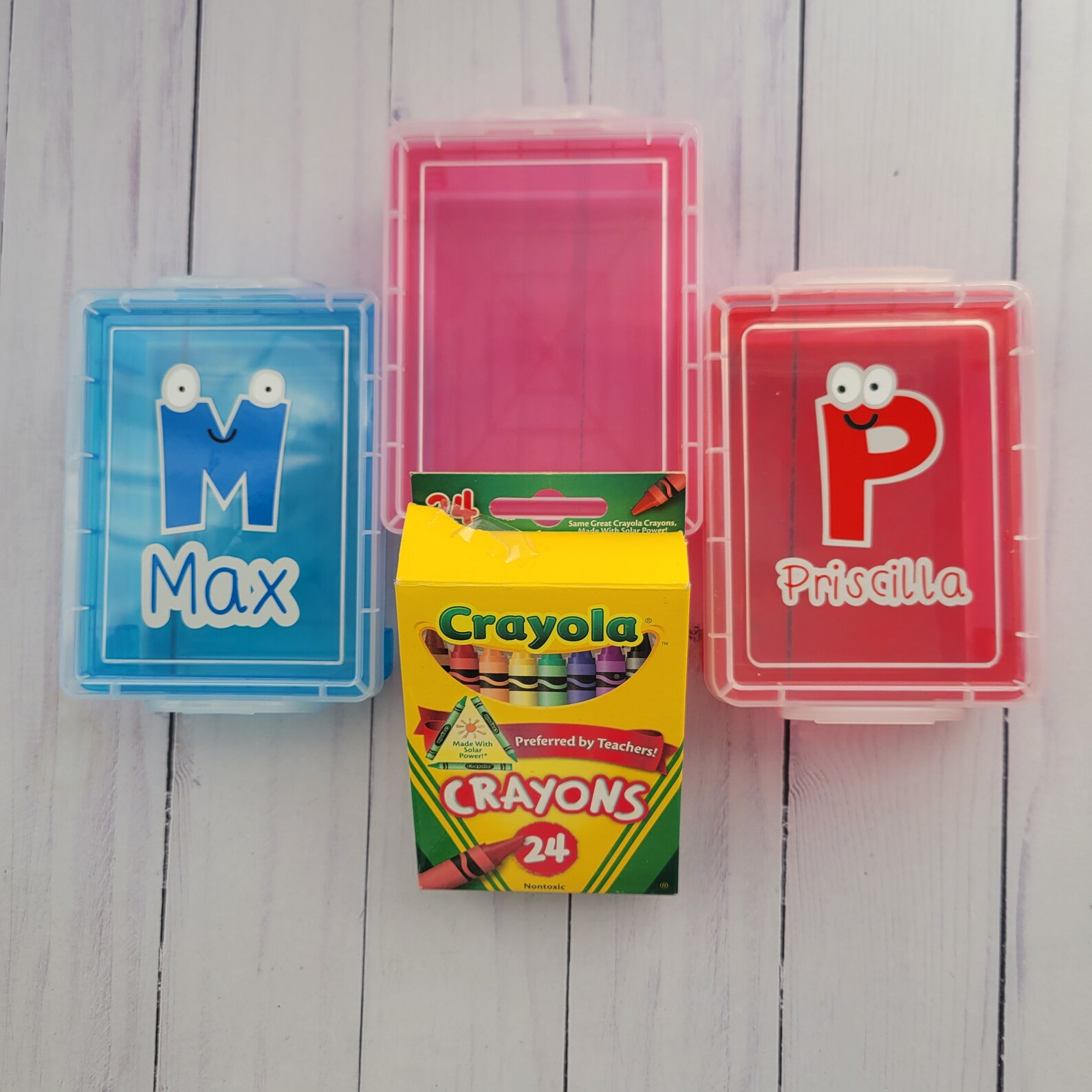 Personalized Student Name Crayon Box Holder School Supplies | Etsy