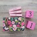Perpetual Wooden Block Calendar, Pink Wild Roses Flowers, Black, Pastel ...