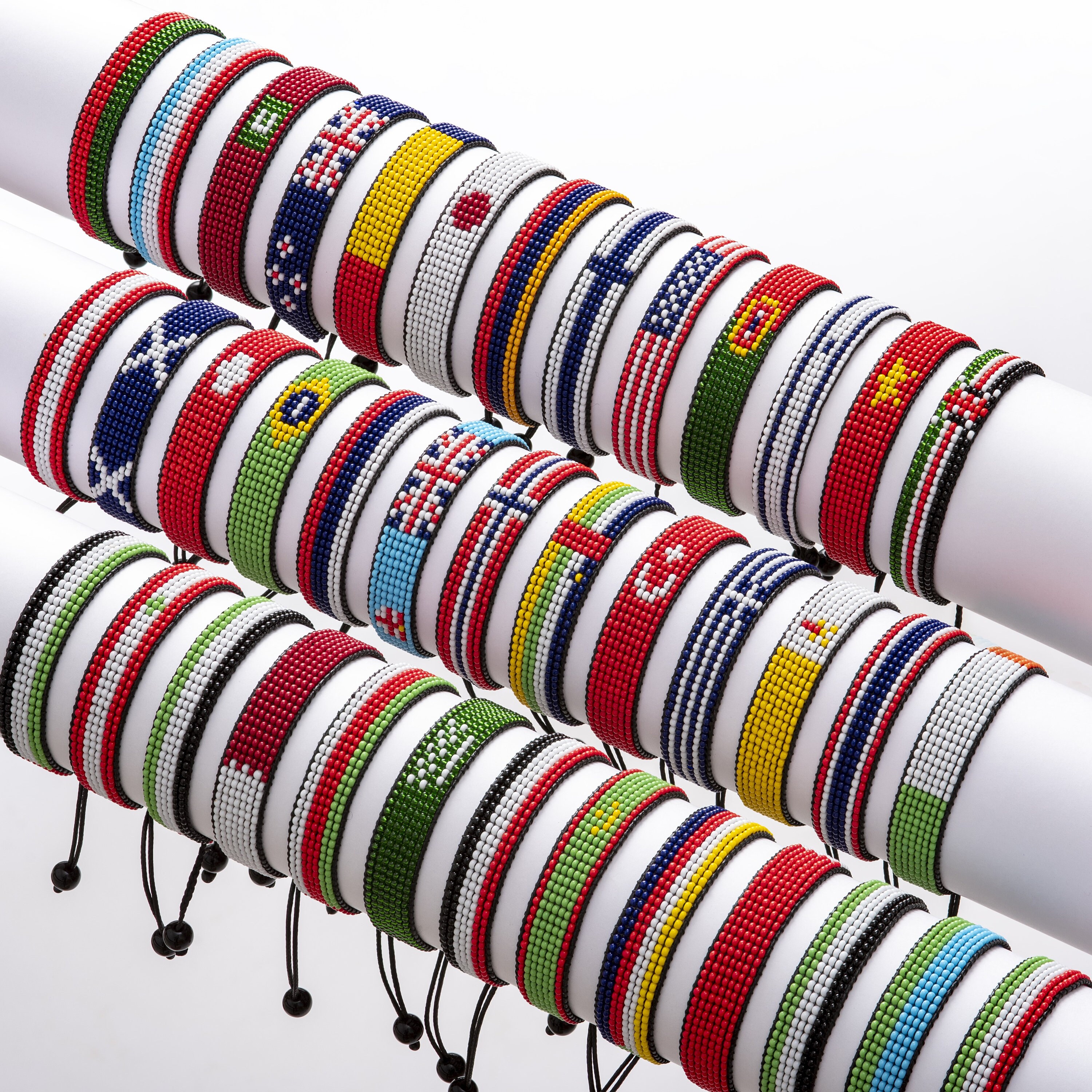 Chile Flag Bracelet, Adjustable, Boho Style Rope Bracelet for Women ...
