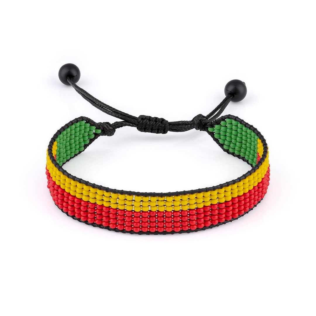 Benin Flag Bracelet, Adjustable, Boho Style Rope Bracelet for Women ...