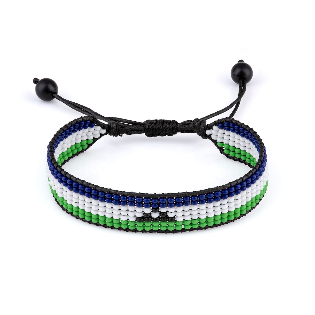 Lesotho Flag Bracelet, Adjustable, Boho Style Rope Bracelet for Women ...