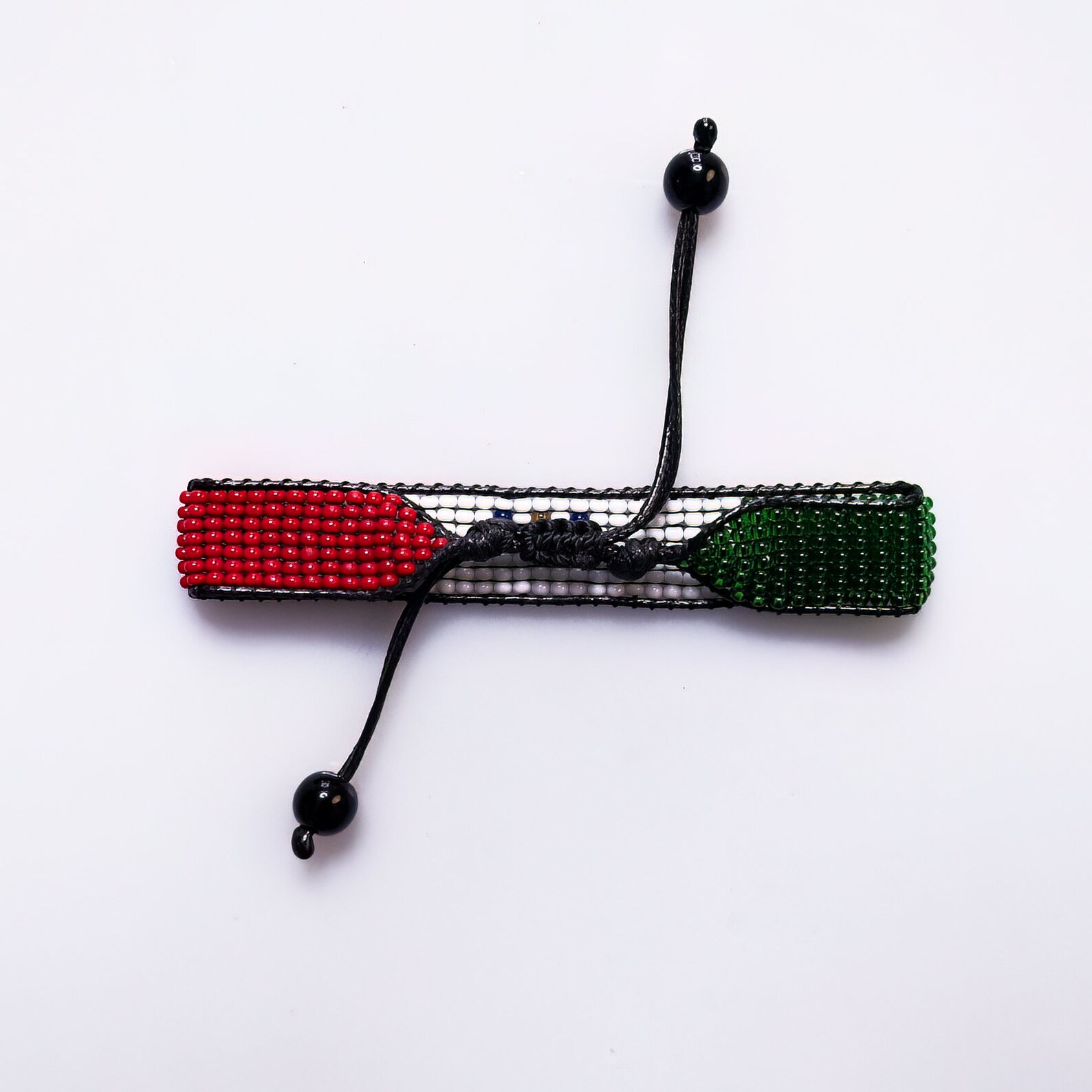 Mexico Flag Bracelet: Handmade Bracelet,adjustable Beaded Boho-style ...