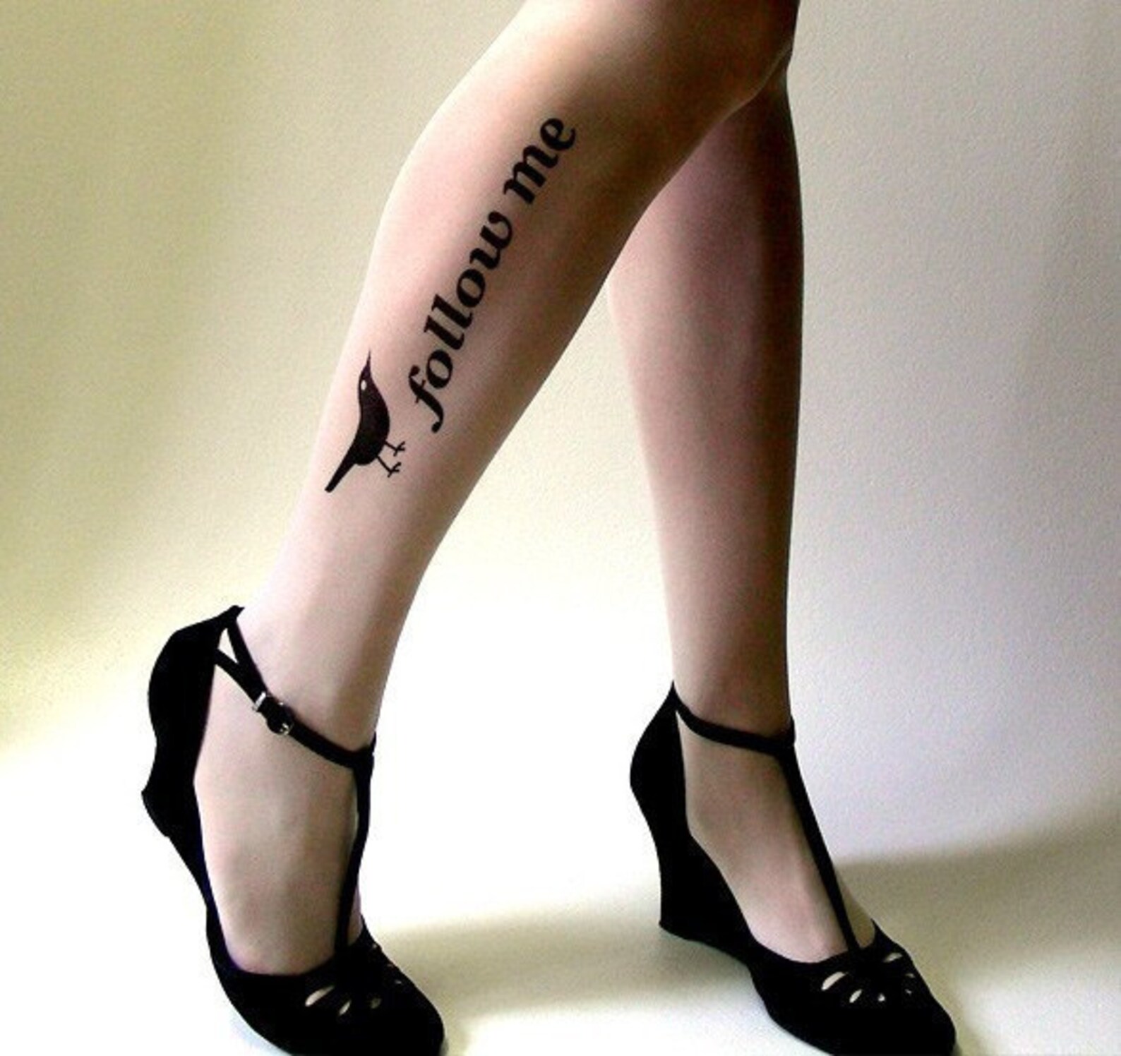 Small/ Medium Sexy Funny and Flirty FOLLOW ME Twitter Tattoo - Etsy
