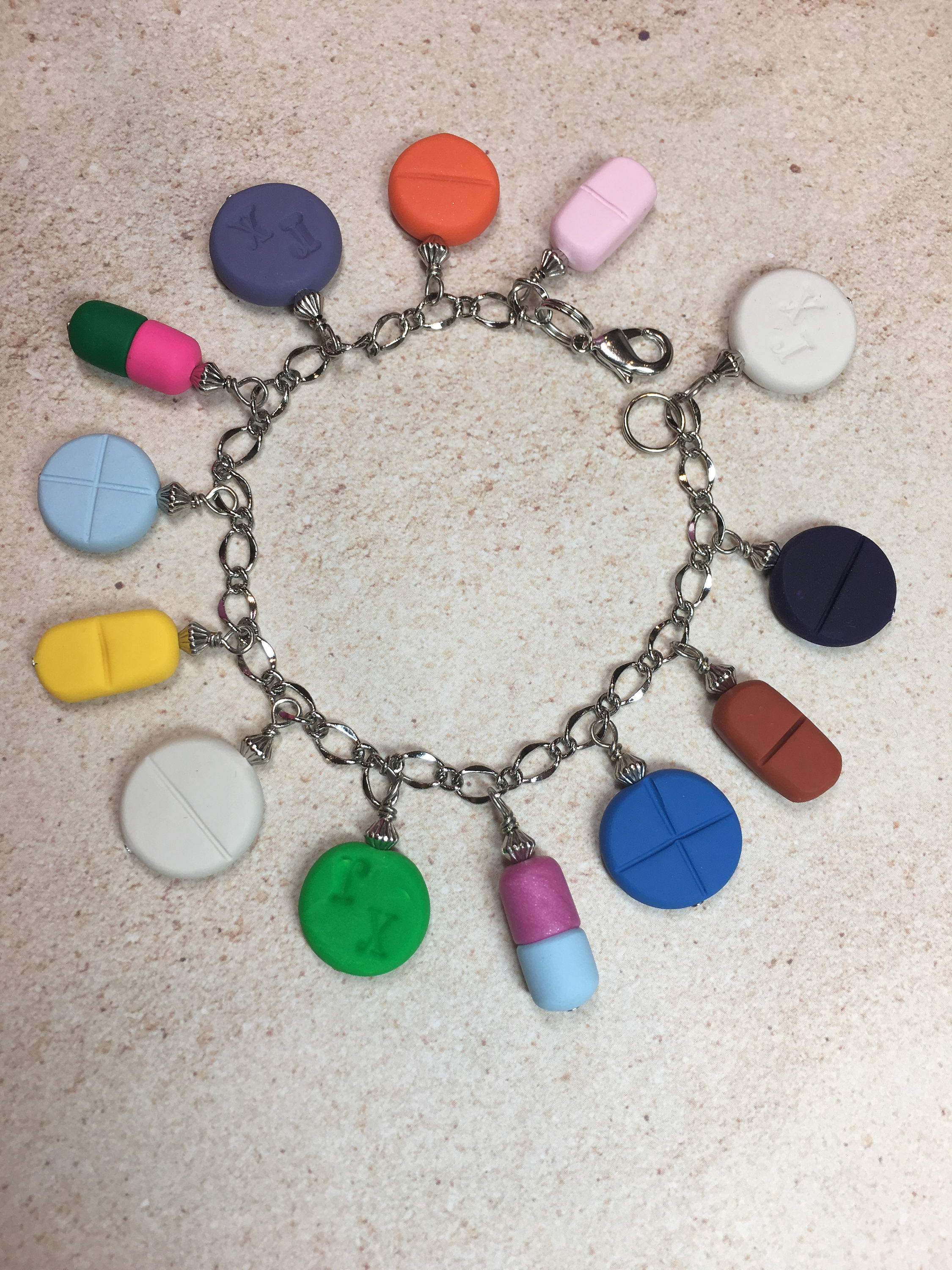 Pill Theme Charm Bracelet From Sweetful Crafts | Etsy